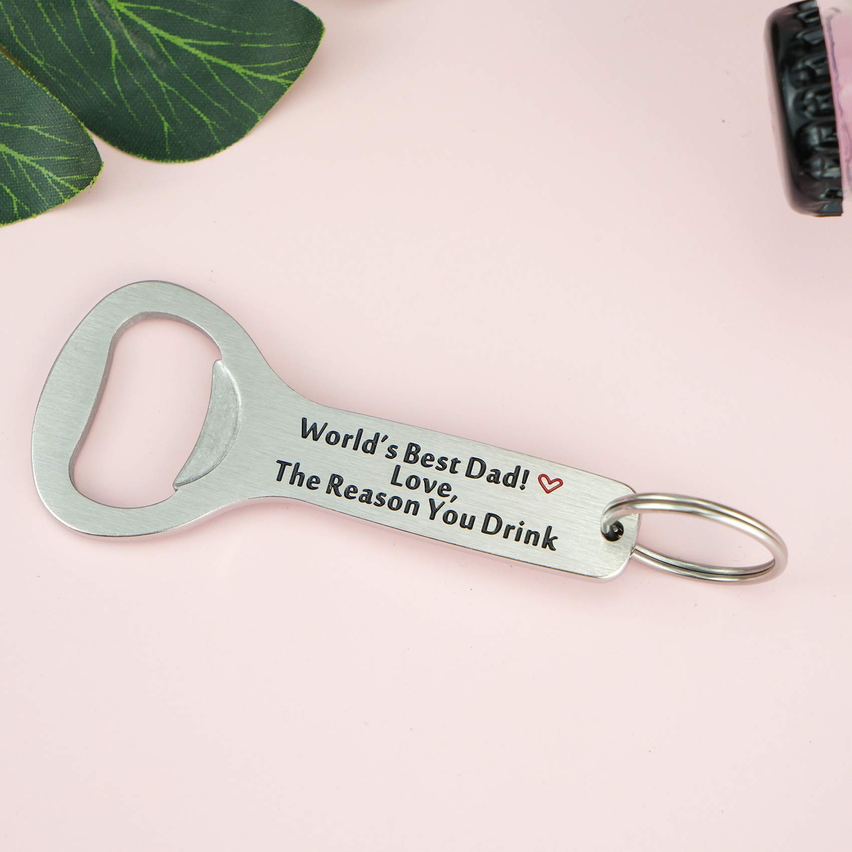 Melix Home Dad Gifts Bottle Opener Keychain Fathers Day Present Beer Lover Gift Ideas for Dad Birthday Presents