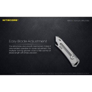 Nitecore NTK10 Titanium Utility Knife with Bottle Opener & Emergency Glass Breaker