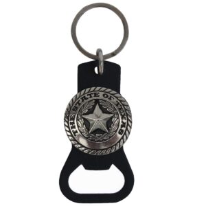 treasure gurus texas state seal beer soda keychain bottle opener tx car truck keyring