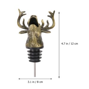 LUOZZY 3 Pcs Christmas Elk Wine Stopper Decorative Antler Wine Stopper Wine Pourer Christmas Party Supplies