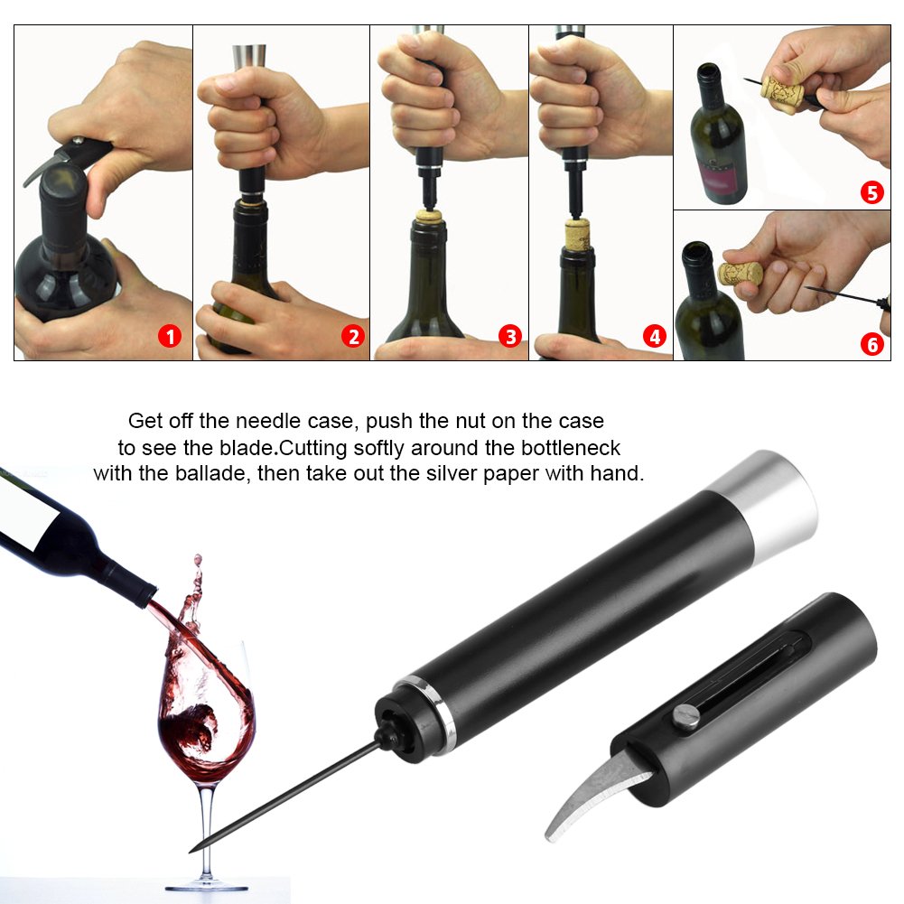 Fdit Bottle Wine Opener Air Pressure Wine Opener Air Pressure Pump Cork Out Tool Easy Remover Tool Wine Bottle Opener