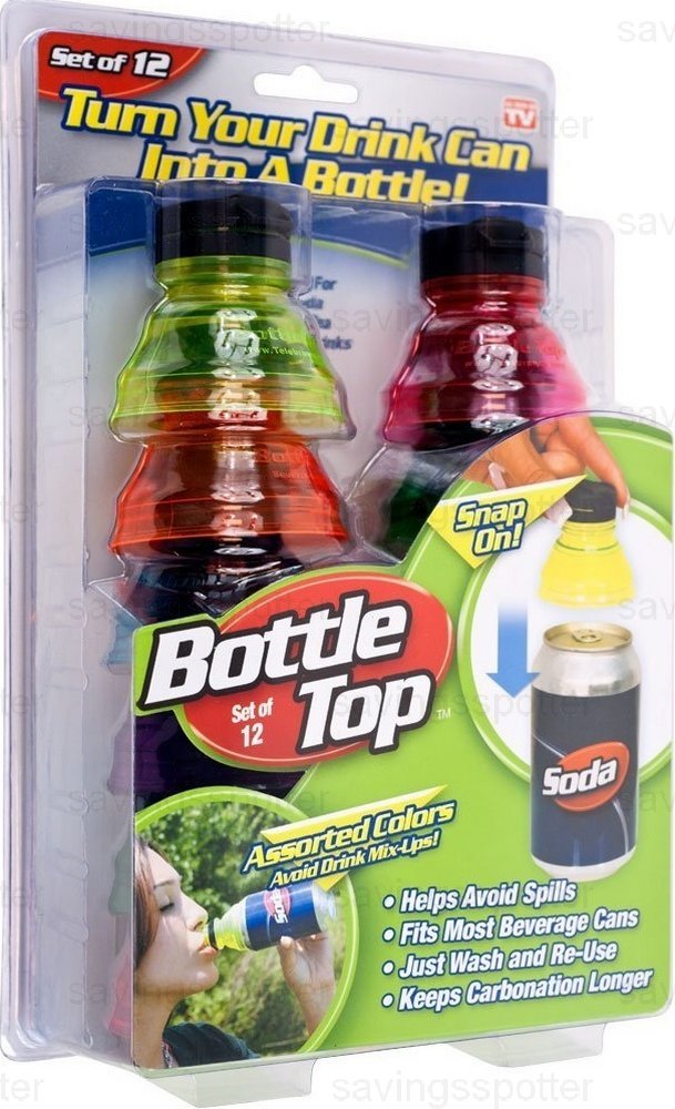 SD Life Original BOTTLE TOP Soda can Tops Caps Toppers Lids 12 Pack