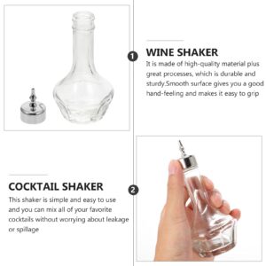 VOSAREA Glass Bitters Bottles Glass Cocktail Syrups Dropper Bottle Oil Dispenser Sprayer for Cocktail Bar Professional Bar Tool Bartende 50ml Silver Japanese Bitters Bottle