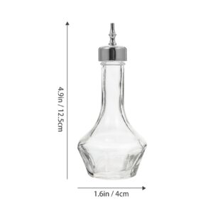 VOSAREA Glass Bitters Bottles Glass Cocktail Syrups Dropper Bottle Oil Dispenser Sprayer for Cocktail Bar Professional Bar Tool Bartende 50ml Silver Japanese Bitters Bottle