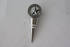 river edge texas lone star state concho metal wine bottle stopper cork