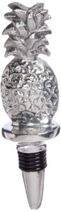 mariposa pineapple bottle stopper, silver