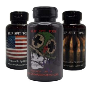 dc crafts nation mud bud disposable spittoon variety pack - us flag, skull medic & ammo