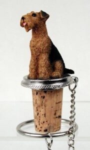 conversation concepts airedale dog wine bottle stopper dtb38