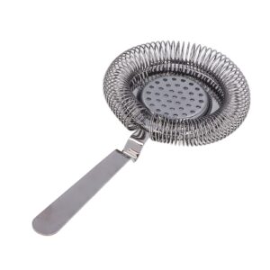 Bar Strainer, Stainless Steel Cocktail Strainer Hawthorne Strainer with Removable Spring, 8 x 3.7in(Black)