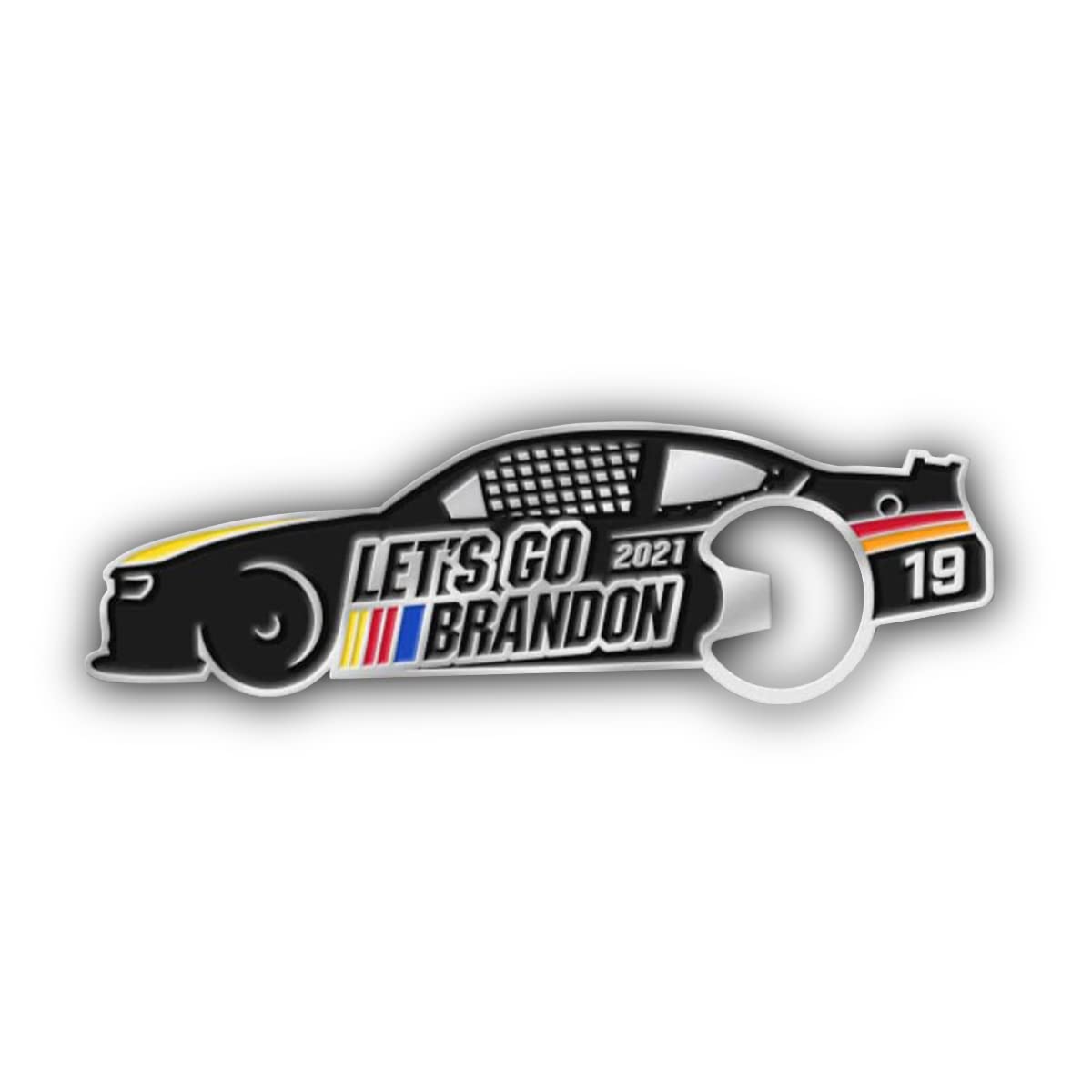 Milspin Let's Go Brandon Magnetic Bottle Opener - Political Gift | Trump | Biden | NASCAR | Gag Gift | For Conservative or Libertarian, Not Liberal | FJB | LGB