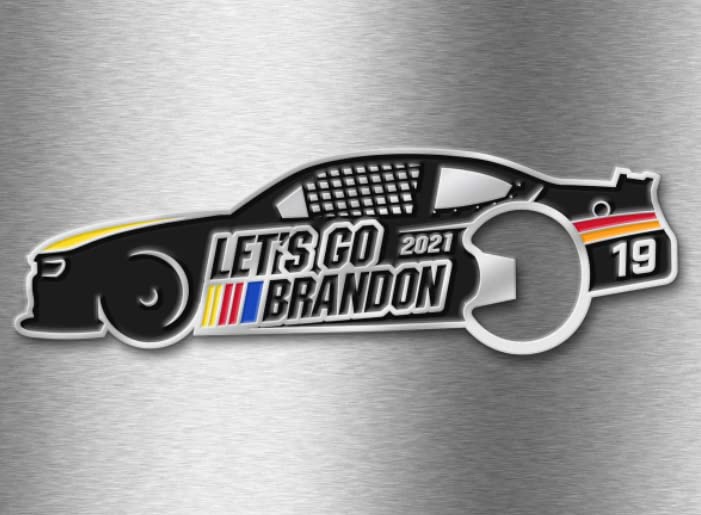 Milspin Let's Go Brandon Magnetic Bottle Opener - Political Gift | Trump | Biden | NASCAR | Gag Gift | For Conservative or Libertarian, Not Liberal | FJB | LGB