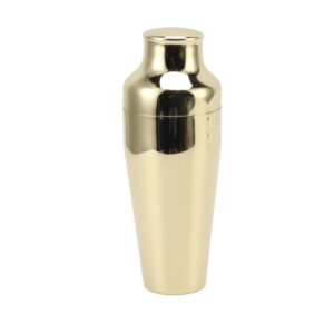 mokylor cocktail shaker, 24 oz insulated 304 stainless steel cocktail shaker bartender shaker metal martini shaker for the home bartender (luxury gold)