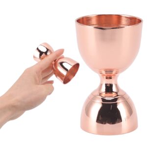 Copper Bell Jigger Premium Cocktail Jigger 30/60ml Stainless jigger for bartending Steel Durable High Accuracy Wide Opening Shot Measure Jigger for Cocktail Liquor cocktail jigger(30/60ml Rose Gold)