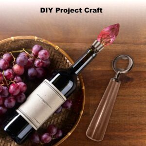 Blank Bottle Stopper Kit 10 Pcs Metal Bottle Opener Kit 5 Pcs Reusable Beadable Blanks Wine Stopper Stainless Steel Turning Crafts DIY Hardware for Wedding Wine Party Bar