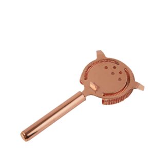 copper cocktail strainer | stainless steel hawthorne strainer with copper finish, bartender tool, easy use barware, part of the bartender collection by root7