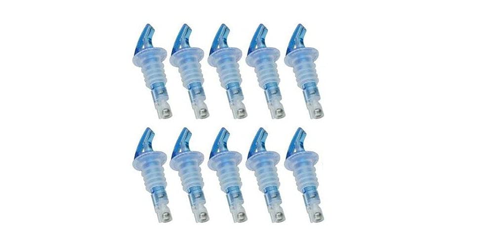 Precision Pour 1.0 oz Measured Pourers Blue #1 Selling Brand- 10 Per Pack, Made Entirely in The USA