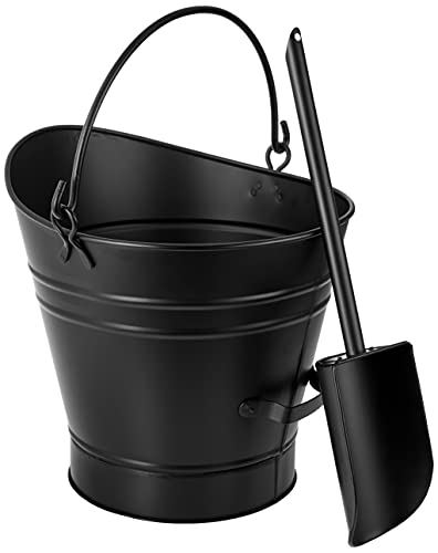 Minuteman International Scoop Coal Hod Pellet Bucket, Black