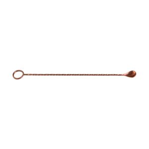 sertodo copper ringer bar spoon | 16 inch | 100% pure copper, heavy gauge, hand forged | mix signature cocktails in style | professional bartender grade | gift the mixologist's choice in barware