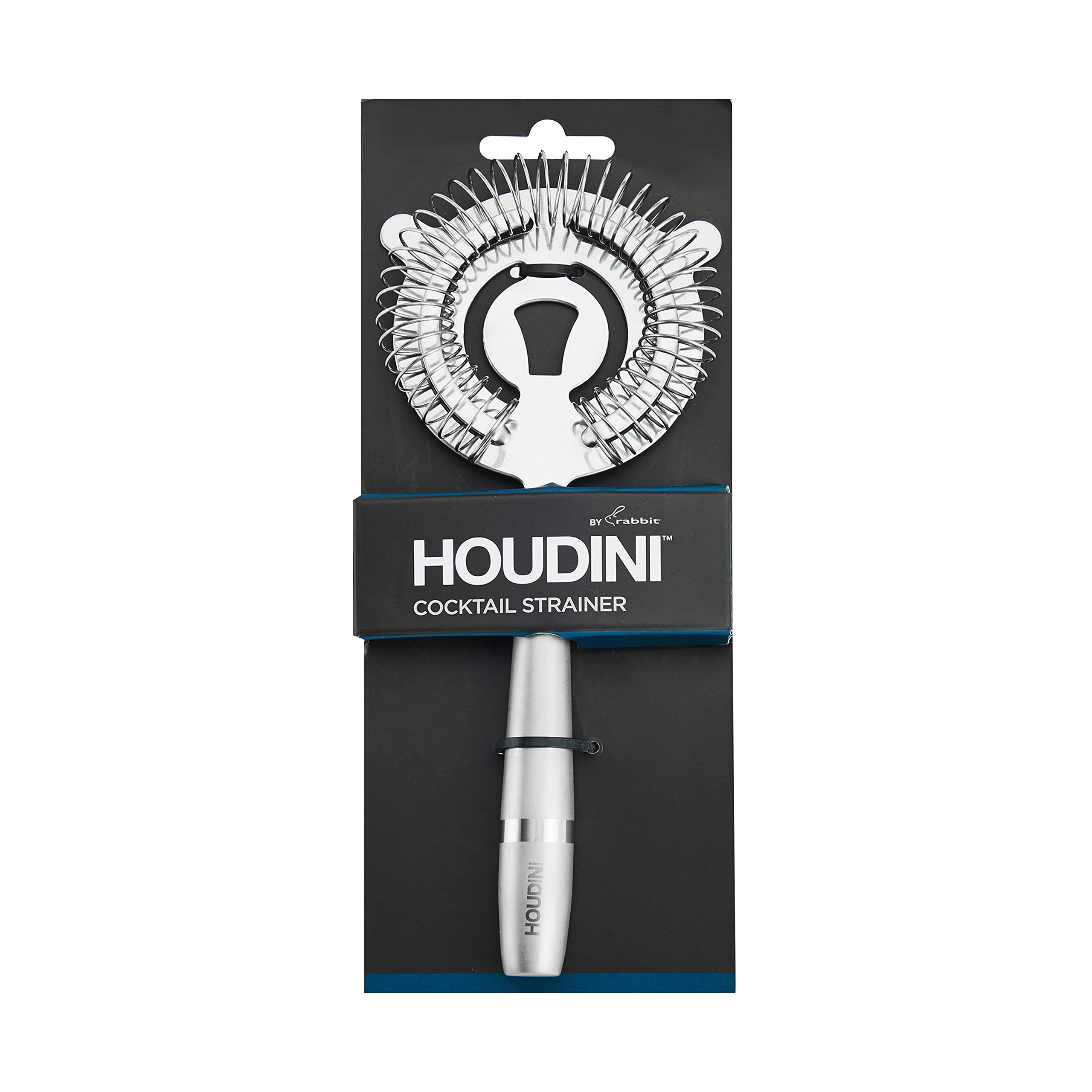 Houdini Strainer Cocktail Accessory, 8 Inches, Stainless Steel