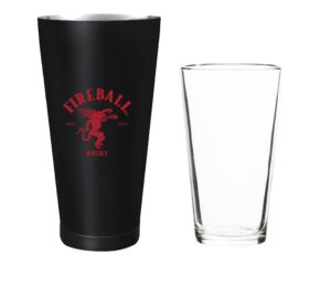 fireball 2 piece boston shaker set, large