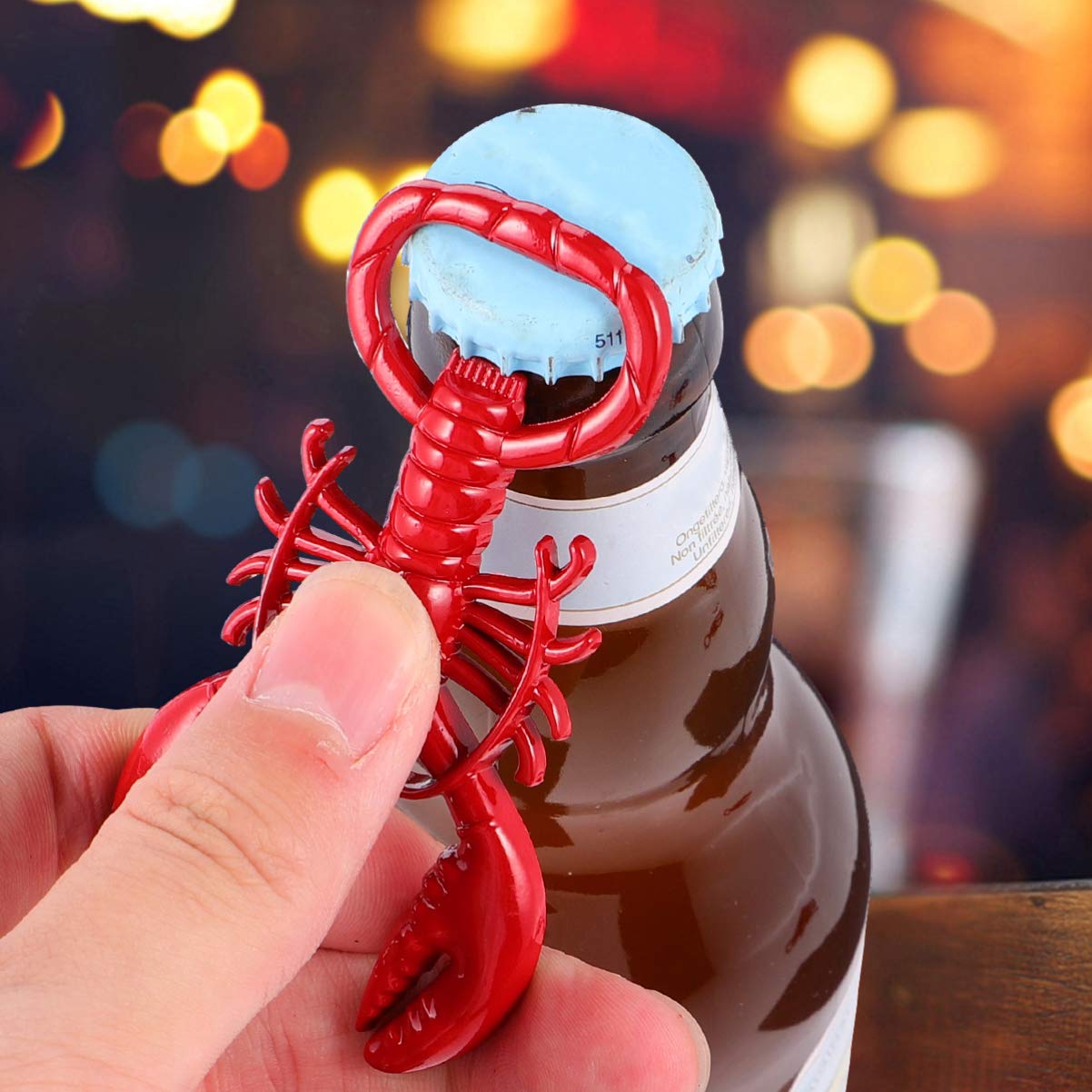 Hemoton 2pcs Keychain Beer Bottle Opener Lobster Bottle Opener Beer Cap Opener Wine Opener Beverage Opener Party Favor Gift for Summer Party Beer Enthusiast