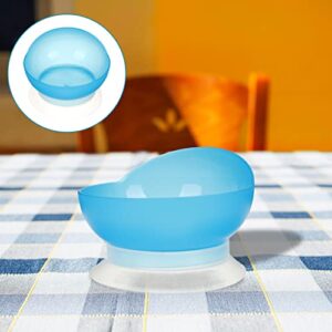 Scooper Bowl with Suction Cup Base Suction Bowl Spillproof Scoop Plate Round Scoop Dish Disabled Non‑Slip Tableware for Babies Disabled Patients Self-Feeding Aid