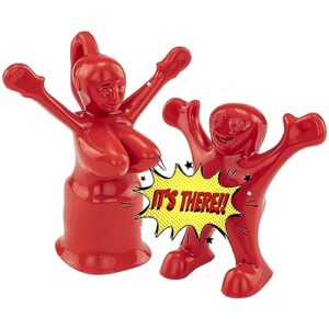 fairly odd novelties sir mrs. perky novelty wine bottle stopper set, red, one size,