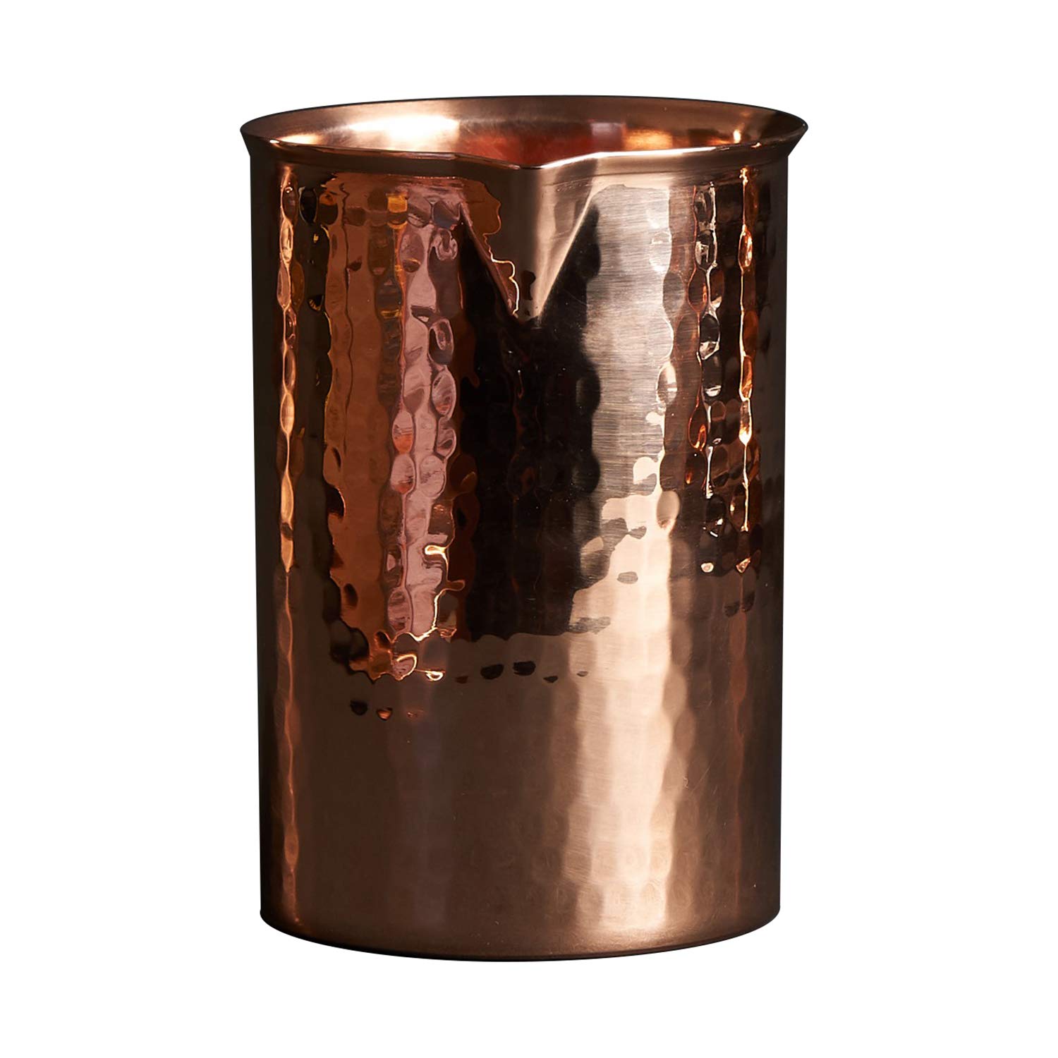 Sertodo Copper Cocktail Glass | Flat Bottom | 20 oz | 100% Pure Copper, Heavy Gauge, Hand Hammered | Keep Drinks Colder While Mixing | Professional Bartender Grade | Gift the Mixologist's Choice