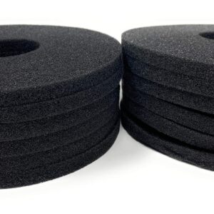 RSG TODAY Black Plastic Glass Rimmer and Margarita Salter 12pk Replacement Sponge