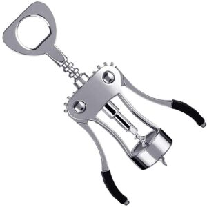 multifunctional corkscrew wine opener - all-in-one bottle opener for kitchen restaurant bars-black