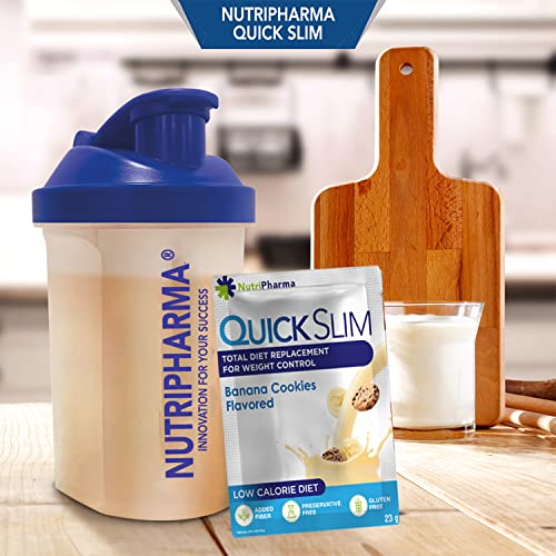 NUTRIPHARMA Quick Slim Nutritional Protein Shaker Bottles 17 oz Mixing Cups BPA Free Mix & Drink Shakes Smoothies Water