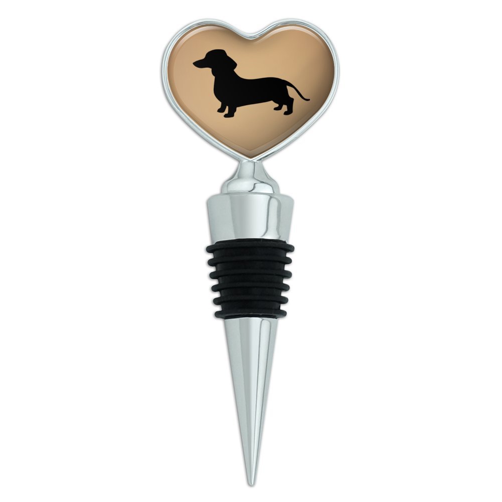 Dachshund Wiener Dog Heart Love Wine Bottle Stopper