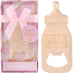 24 Pcs Poppin Bottle Openers for Baby Shower Favors,Gifts and Decorations，Bottle Opener for Girl Baby Shower Souvenirs for Guest/Pink Girl Baby Shower Decor Supplies (Baby Pink, 24)