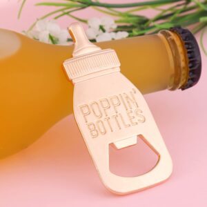 24 Pcs Poppin Bottle Openers for Baby Shower Favors,Gifts and Decorations，Bottle Opener for Girl Baby Shower Souvenirs for Guest/Pink Girl Baby Shower Decor Supplies (Baby Pink, 24)