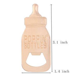 24 Pcs Poppin Bottle Openers for Baby Shower Favors,Gifts and Decorations，Bottle Opener for Girl Baby Shower Souvenirs for Guest/Pink Girl Baby Shower Decor Supplies (Baby Pink, 24)