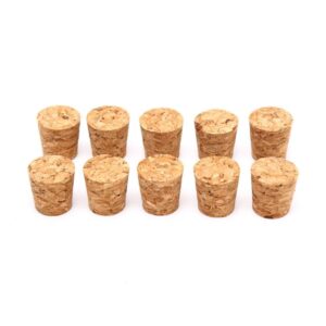 10 pcs cork stoppers wine bottle cork stoppers wooden tapered cork plugs replacement assorted corks for wine beer bottle crafts, 6 sizes(4)