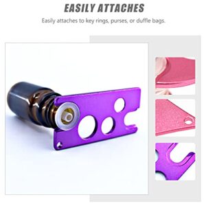 FOMIYES 2Pcs Essential Oil Bottle Opener Tool Key Corkscrew Tool Roller Balls Caps Remover Beer Can Opener for Remover Refillable Bottles Purple Pink