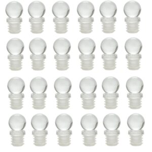 Nakpunar 24 pcs Glass Bottle Stoppers for Wine, Beverages, Soda, Champagne, Liquors, Oils