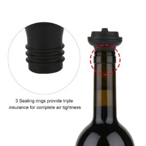 Cosmos 12PCS Air Tight Wine Bottle Stoppers Rubber Plug Reusable Wine Cork Wine Beverage Bottle Seal Caps in Bar Kitchen