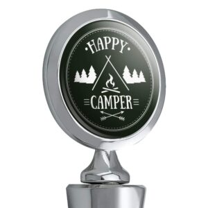 Happy Camper with Campfire Wine Bottle Stopper