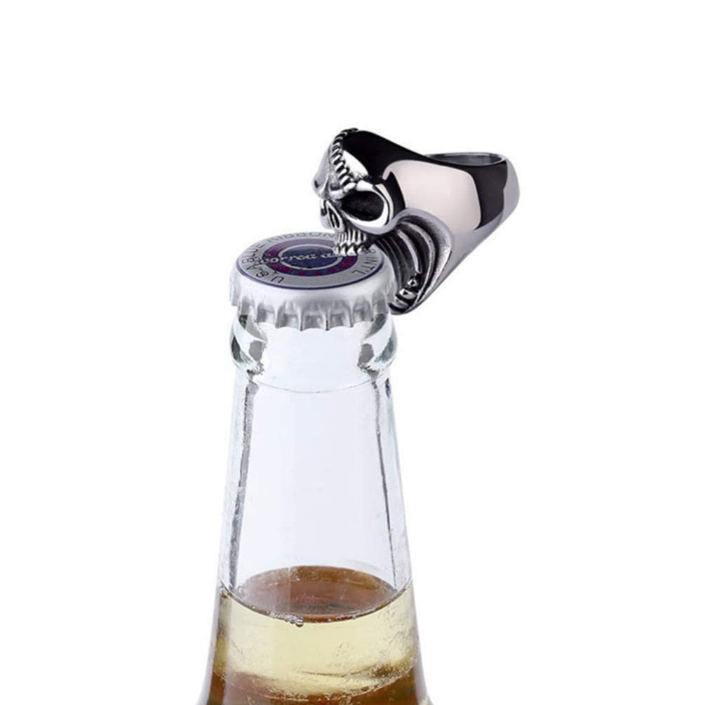 UPKOCH 2Pcs Bottle Opener Ring Finger Beer Bottle Opener for Kitchen Bar or Restaurant