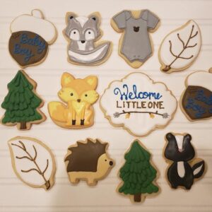 Woodland Cookie Cutter Set-3 Inches-7 Piece-Fox, Owl, Deer, Bird, Hedgehog, Squirrel, Mushroom, Forest Animal Cookie Cutters Molds for Kids Birthday Party Woodland Baby Shower