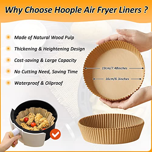 Air Fryer Liners 100PC, Disposable Air Fryer Paper Liners, Small Paper Liners for Air Fryer Basket, Non-stick, Water Oil-proof, Bowl-Shape Liner for Microwave, Non-Stick Air Fryer Liners Round 6.3Inch