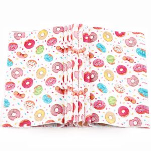 150 pcs donut wax paper sheets, 10 x 8 inch hamburger patty paper, sandwich separators wrap paper for home restaurants kitchen baking summer party supplies