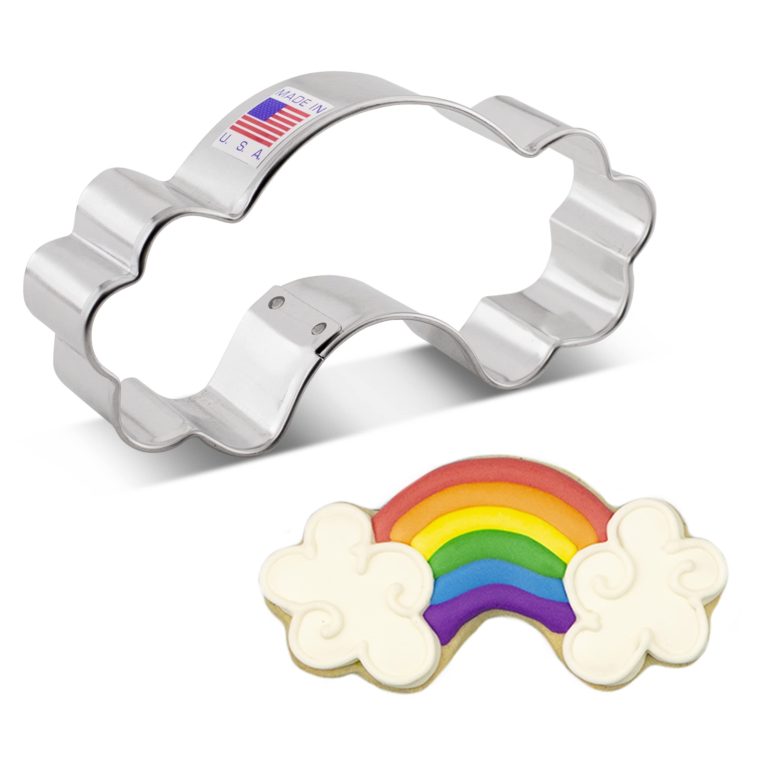 Rainbow Cookie Cutter 4" Made in USA by Ann Clark