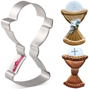 liliao chalice cookie cutter holy cup christian baptism fondant biscuit cutter - 2.3 x 4.1 inches - stainless steel