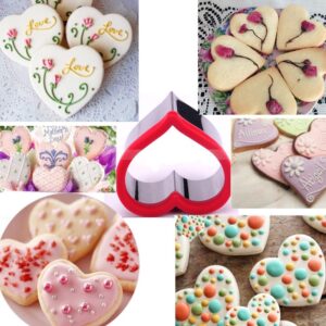 Stainless Steel Heart Sandwich Cookie Cutter Baking Mold