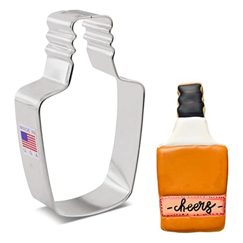 Liquor Bottle Cookie Cutter, 4.75" Made in USA by Ann Clark