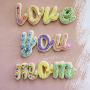 Talisman Designs Script Cookie Cutters | Set of 26 | White | Made of BPA Free Plastic | Small Letter Cutters for Cookies, Pies, Dough & Fondant | Baking Alphabet Cookie Cutters