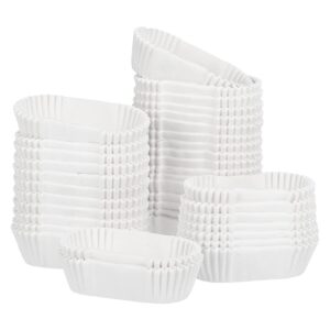 cabilock muffin paper cupcake liners cups:1000pcs oval cake paper cups grease proof cupcake liners boat shape paper cups bread paper trays for cake balls muffins cupcakes bread loaf pans for baking